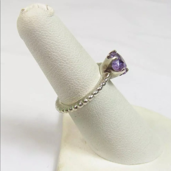 Pandora | Jewelry | Pandora Sterling Silver Amethyst Ring | Poshmark